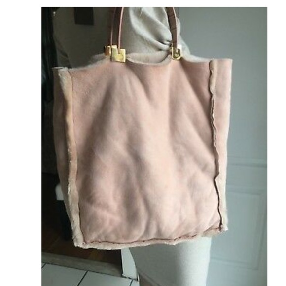 Emanuel Ungaro | Bags | Emanuel Ungaro Soft Pink Suede W Shearling Bag ...